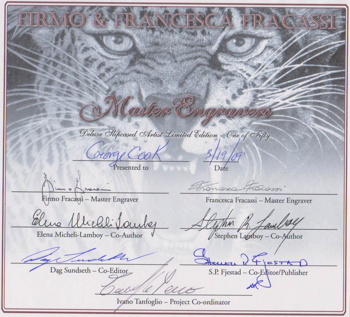 FIRMO FRANCESA Maestro Incisore, Master Engraver (Deluxe Artist's ...